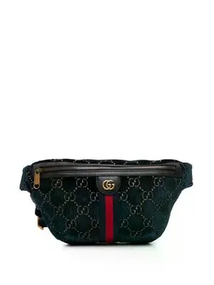 Gucci 2021-2026 Gg Velvet Ophidia Belt Bag - Blue
