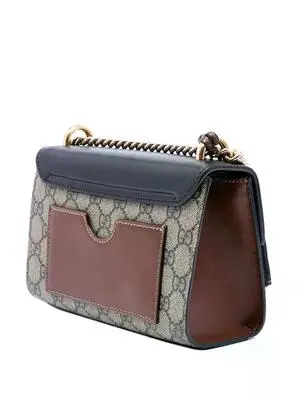 Gucci Gg Supreme Padlock Crossbody Bag - Black
