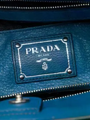 Prada 2013-2026 Soft Calf Front Pocket Shopping Tote Satchel