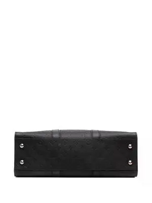 LOUIS VUITTON Monogram Taurillon Sac Plat 24h Satchel - Black