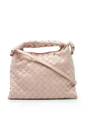 Bottega Veneta Mini Nappa Intrecciato Hop Satchel - Pink