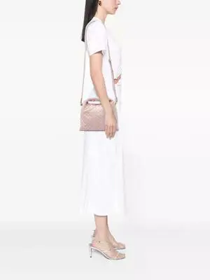 Bottega Veneta Mini Nappa Intrecciato Hop Satchel - Pink