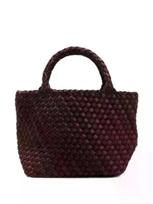 MARREA Woven Satin Shoulder Bag - Red