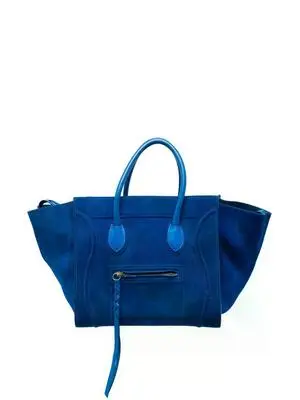 Celine 2012 Medium Suede Phantom Luggage Tote Bag