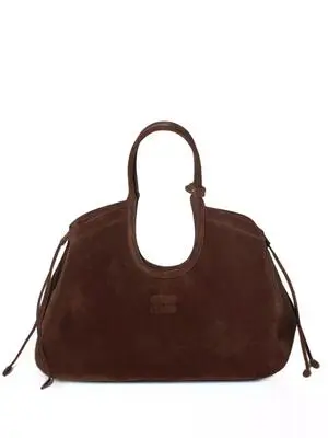 Miu Miu Ivy Suede Tote Bag - Brown