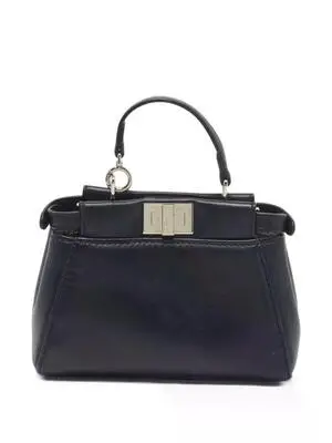 Fendi 2016 Micro Embroidered Peekaboo Crossbody Bag - Blue