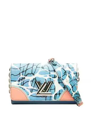 LOUIS VUITTON 2015 Epi Aqua Twist Wallet On Chain Crossbody Bag