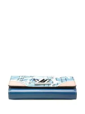 LOUIS VUITTON 2015 Epi Aqua Twist Wallet On Chain Crossbody Bag