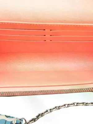 LOUIS VUITTON 2015 Epi Aqua Twist Wallet On Chain Crossbody Bag