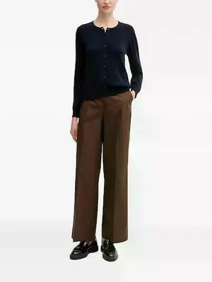 BENETTON Button-down Knitted Cotton Cardigan - Blue