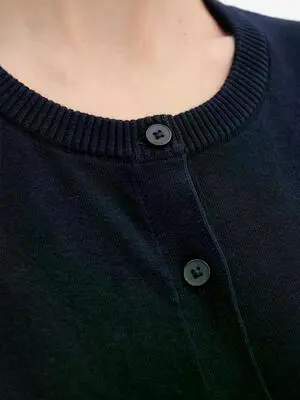 BENETTON Button-down Knitted Cotton Cardigan