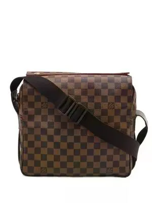 LOUIS VUITTON 2004 Naviglio Damier Ebene Messenger Bag - Brown