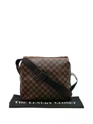 LOUIS VUITTON 2004 Naviglio Damier Ebene Messenger Bag - Brown