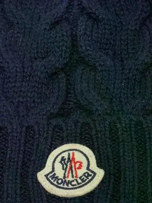 Moncler Berretto Cable-knit Beanie Hat