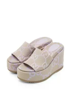 Gucci Jumbo Gg Platform Slide Sandals