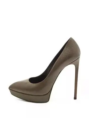 Saint Laurent Tribtoo Platform Pumps - Brown