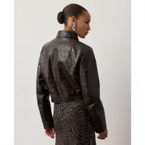 Ralph Lauren Jaxson Printed Lambskin Moto Jacket