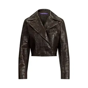Ralph Lauren Jaxson Printed Lambskin Moto Jacket