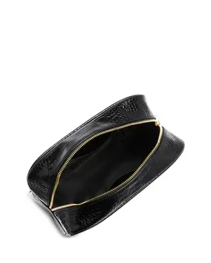 ABBODE Necessities Croc Embossed Faux Leather Pouch