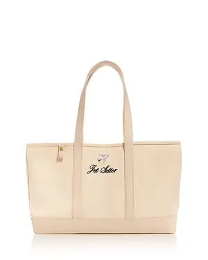 ABBODE Jet Setter Embroidered Canvas Tote