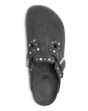 BIRKENSTOCK Suede Boston Rivets Clogs