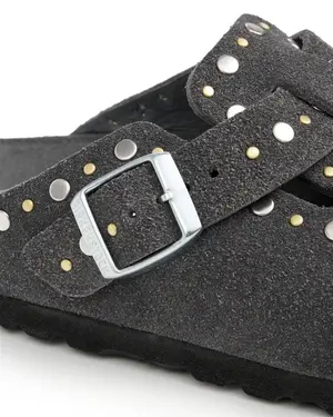 BIRKENSTOCK Suede Boston Rivets Clogs