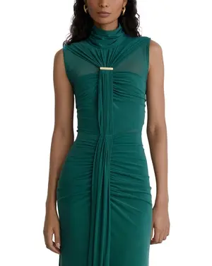REISS Ruched Sleeveless Dress