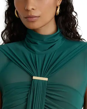 REISS Ruched Sleeveless Dress