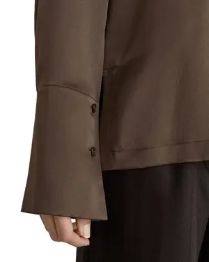 REISS Marina Silk V Neck Top