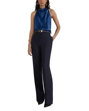 REISS Cowl Neck Silk Top