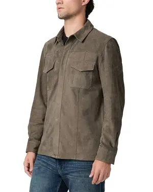 Paige Baltimore Leather Pocket Shacket