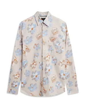 Ted Baker London Kingsly Relaxed Painted Floral Print Shirt