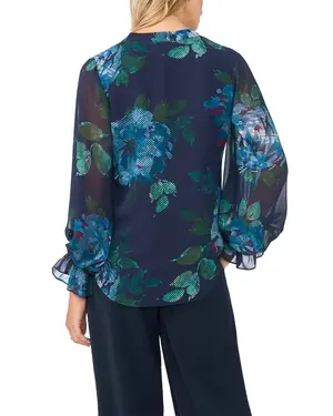 Vince Camuto Split Neck Long Sleeve Top