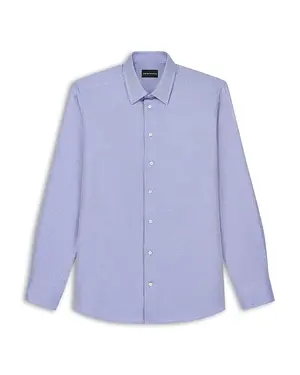 Emporio Armani Regular Mini Herringbone Cotton Shirt