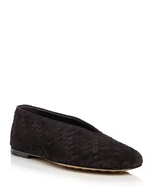 Bottega Veneta Rosa Intrecciato Ballet Flats