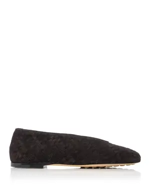 Bottega Veneta Rosa Intrecciato Ballet Flats