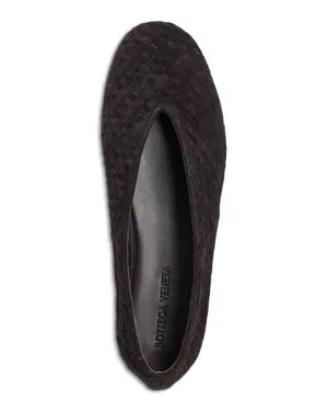 Bottega Veneta Rosa Intrecciato Ballet Flats