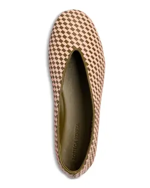 Bottega Veneta Rosa Intrecciato Ballet Flats