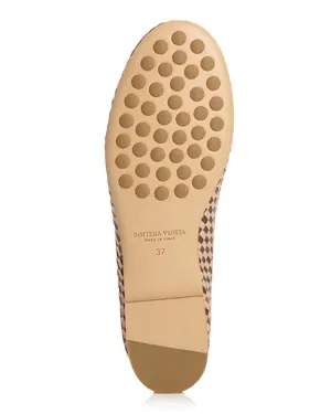 Bottega Veneta Rosa Intrecciato Ballet Flats