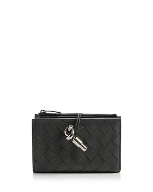 Bottega Veneta Andiamo Intrecciato Leather Bifold Wallet - Mist