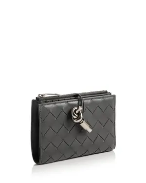 Bottega Veneta Andiamo Intrecciato Leather Bifold Wallet