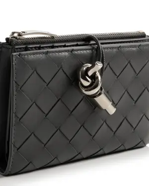 Bottega Veneta Andiamo Intrecciato Leather Bifold Wallet