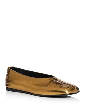 NODALETO Bulla Rina Leather Ballet Flats - Bronze