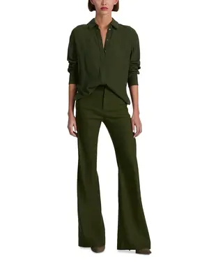 Alice + Olivia Andrew Mid Rise Bootcut Slim Pants