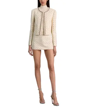Alice + Olivia Thomasina Cropped Embellished Jacket