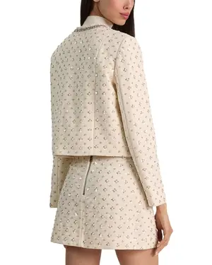 Alice + Olivia Thomasina Cropped Embellished Jacket