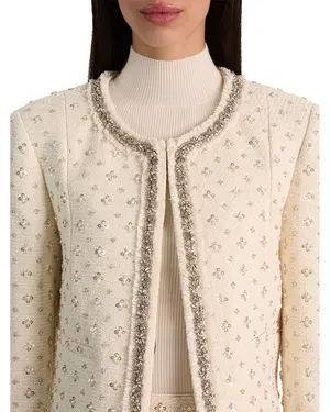 Alice + Olivia Thomasina Cropped Embellished Jacket