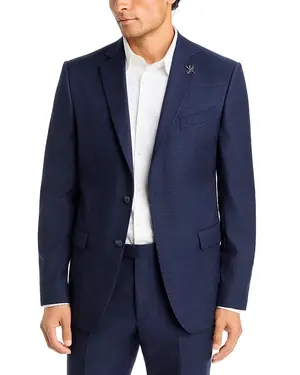 John Varvatos Windowpane Suit Jacket - Navy