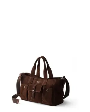 Prada Route Large Suede Tote Bag