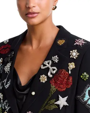 Cinq À Sept Kael Sequined Embroidered Blazer